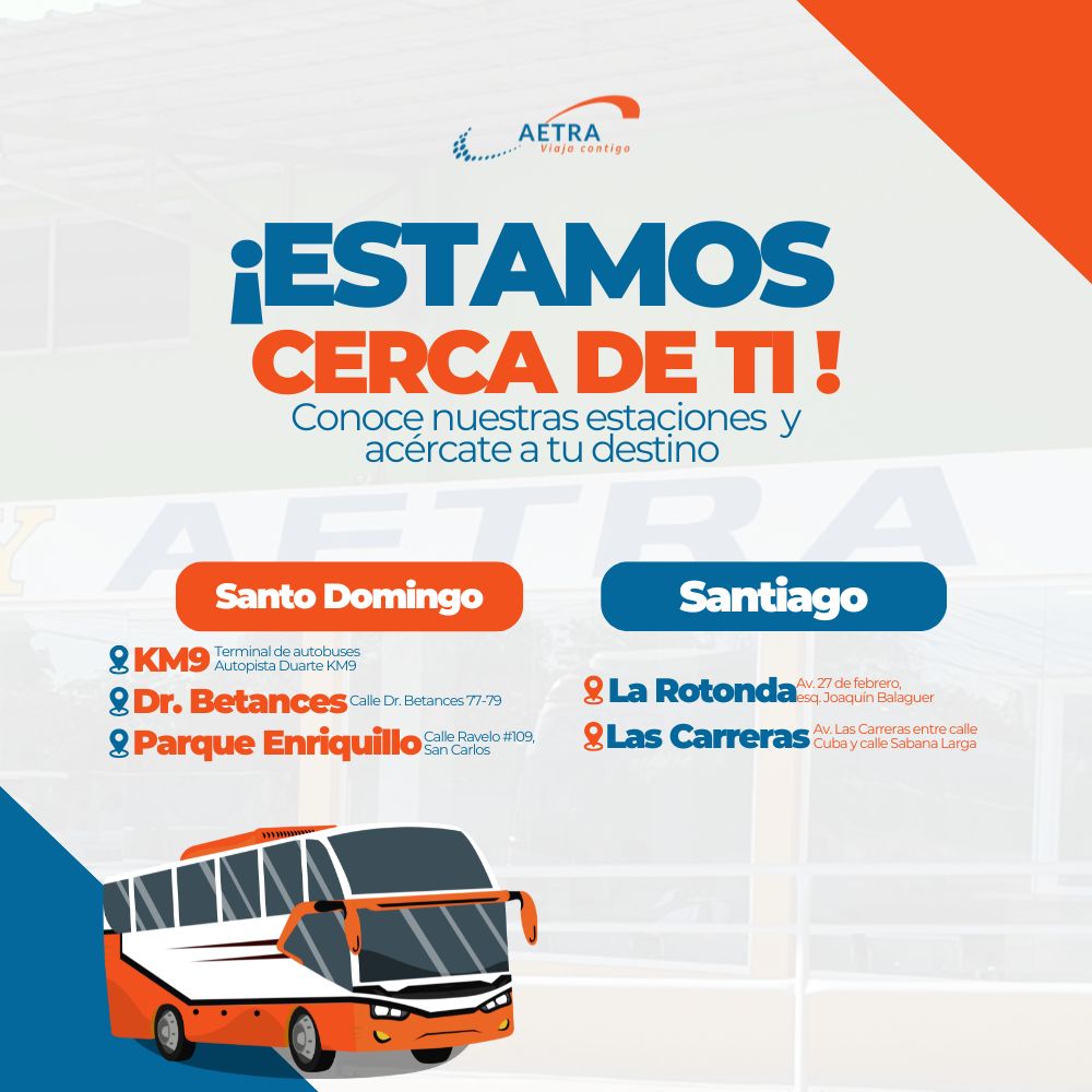 Envíos y transporte de Santiago a Santo Domingo | AETRA BUS